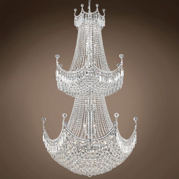 Royal Throne Design 36 Light 36" Chrome Chandelier With Clear Swarovski Crystals - 66.00 - Bed ...